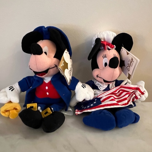 Disney | Toys | Disney Mickey Minnie Mouse Paul Revere Betsy Ross Bean ...